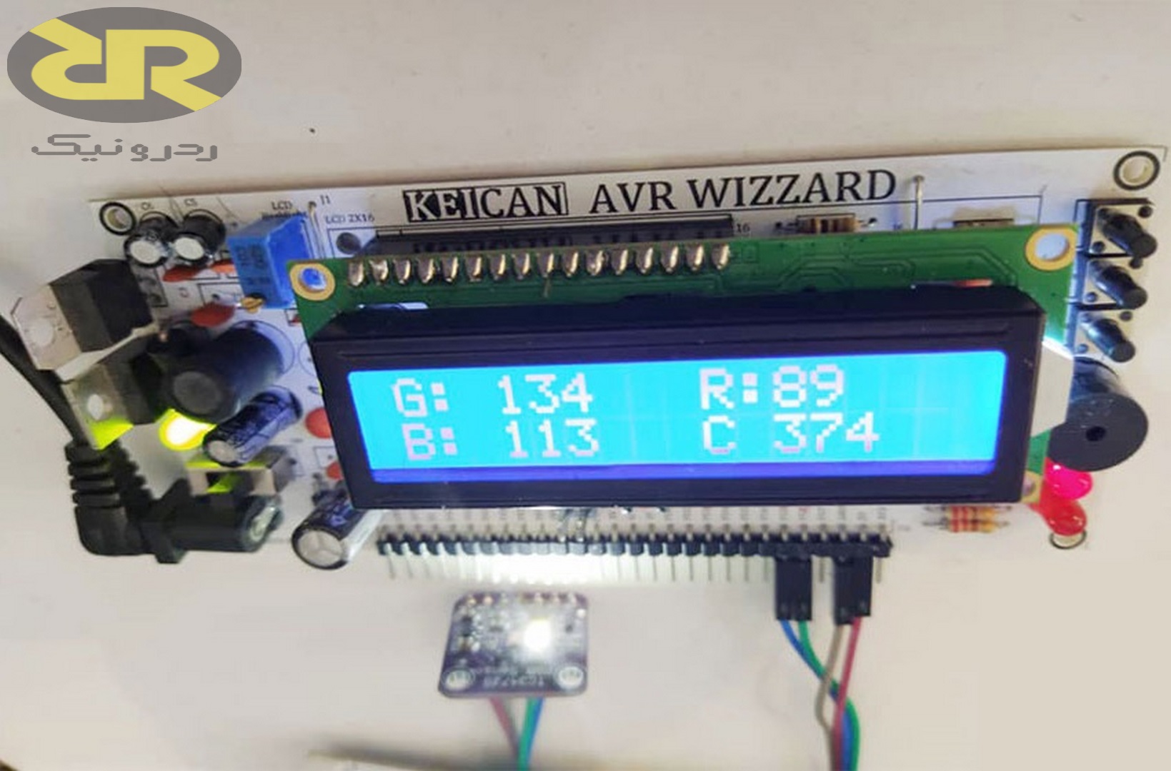 راه اندازی سنسور تشخیص رنگ TCS34725 با AVR WIZARD - دانشنامه ردرونیک